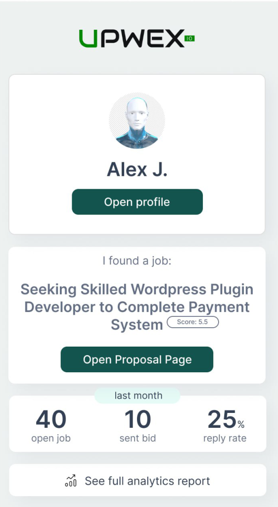 Upwex.io | AI Tools for Upwork & AI Proposal Generator
